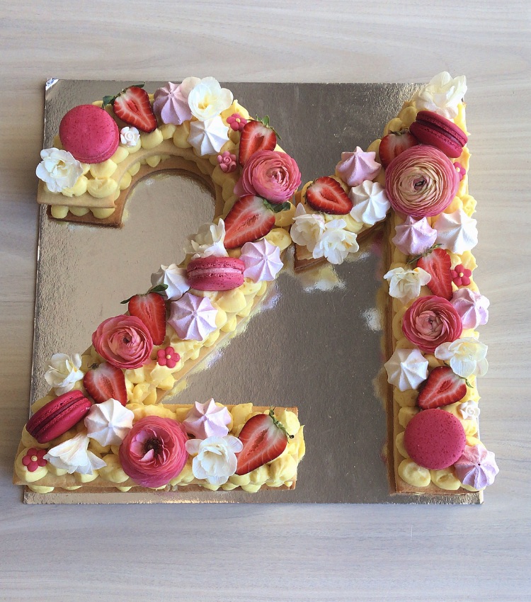 Cream Tart Number Cake – Bakerholics Anonymous